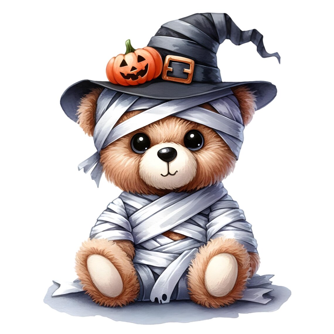 18 Cute Halloween Bear Clipart. Printable Watercolour Downloads ...
