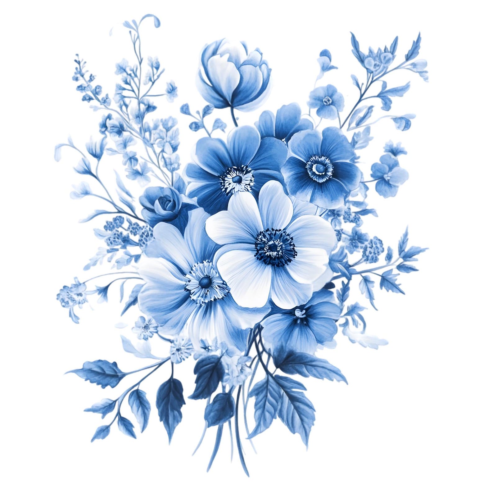 Fascinating Blue Flowers Clipart Gallery