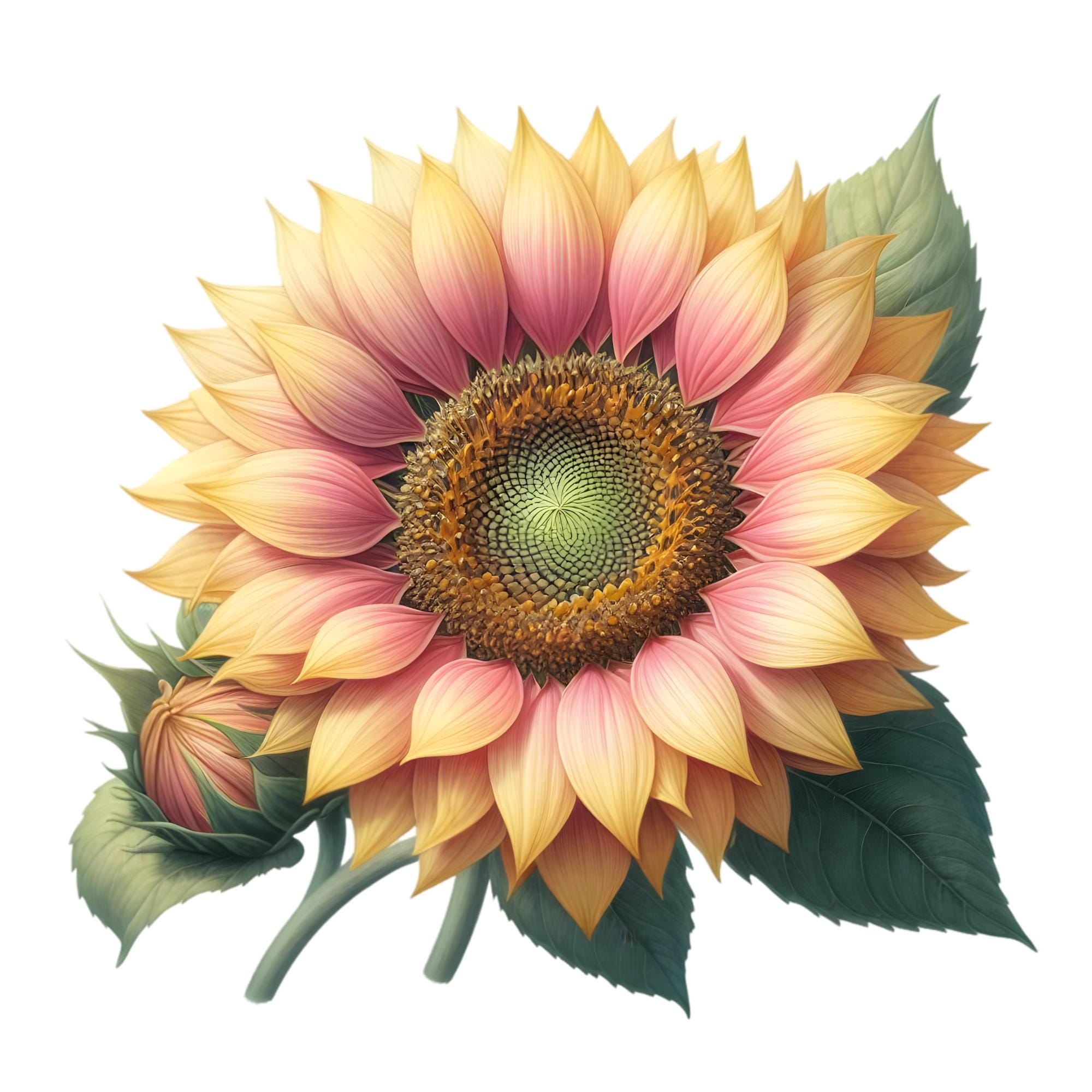 Rainbow Sunflower Clipart. Printable Watercolour Images. Florals ...