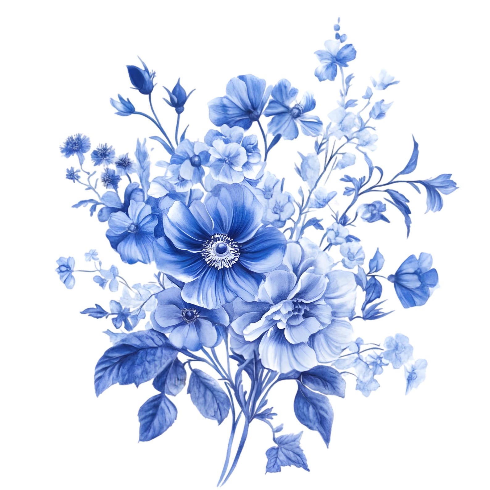Fascinating Blue Flowers Clipart Gallery