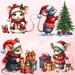 Christmas Mouse Clipart. Watercolour. High Quality. Transparent Images ...