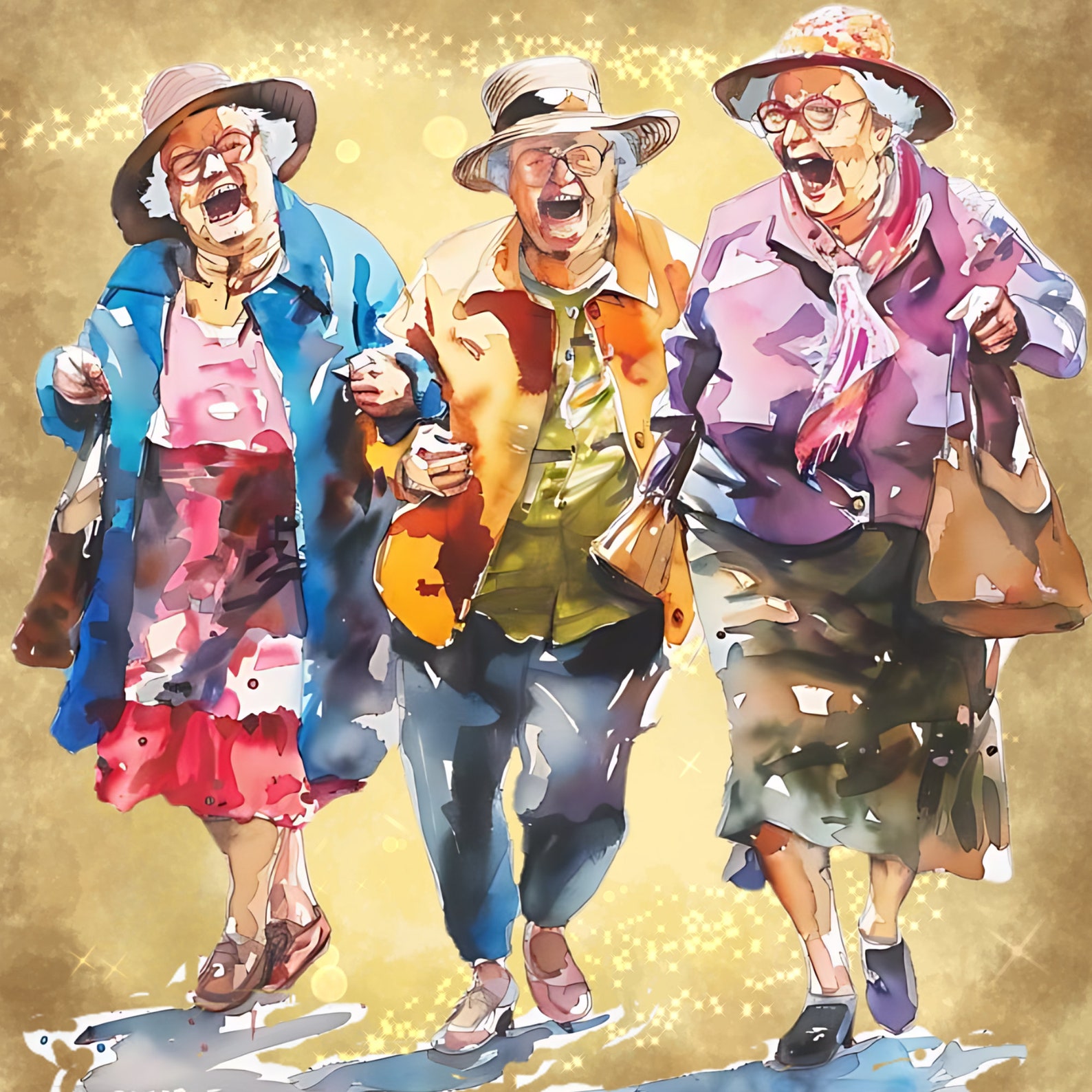 Growing Old Disgracefully Clipart. Transparent Images, Watercolour ...