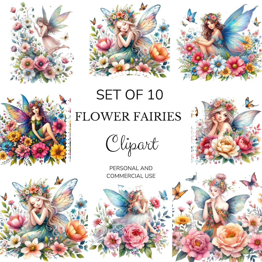 Flower Fairies Clip Art. Digital Download - Etsy