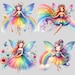 Rainbow Fairy Clipart. Watercolour. Transparent Images. Commercial Use ...