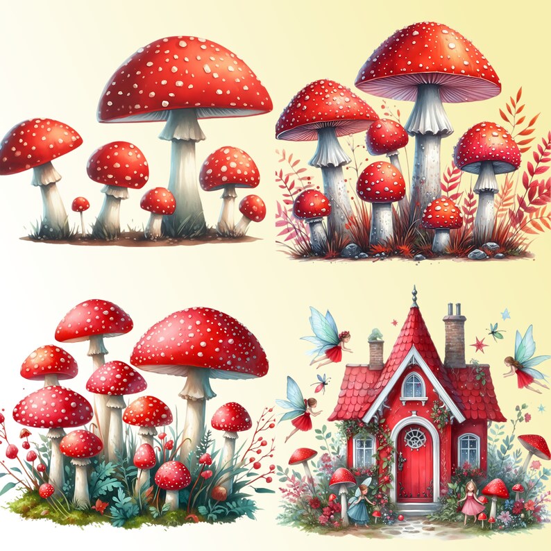 Red Fairy Clipart. Watercolour. Transparent Images. Commercial Use - Etsy