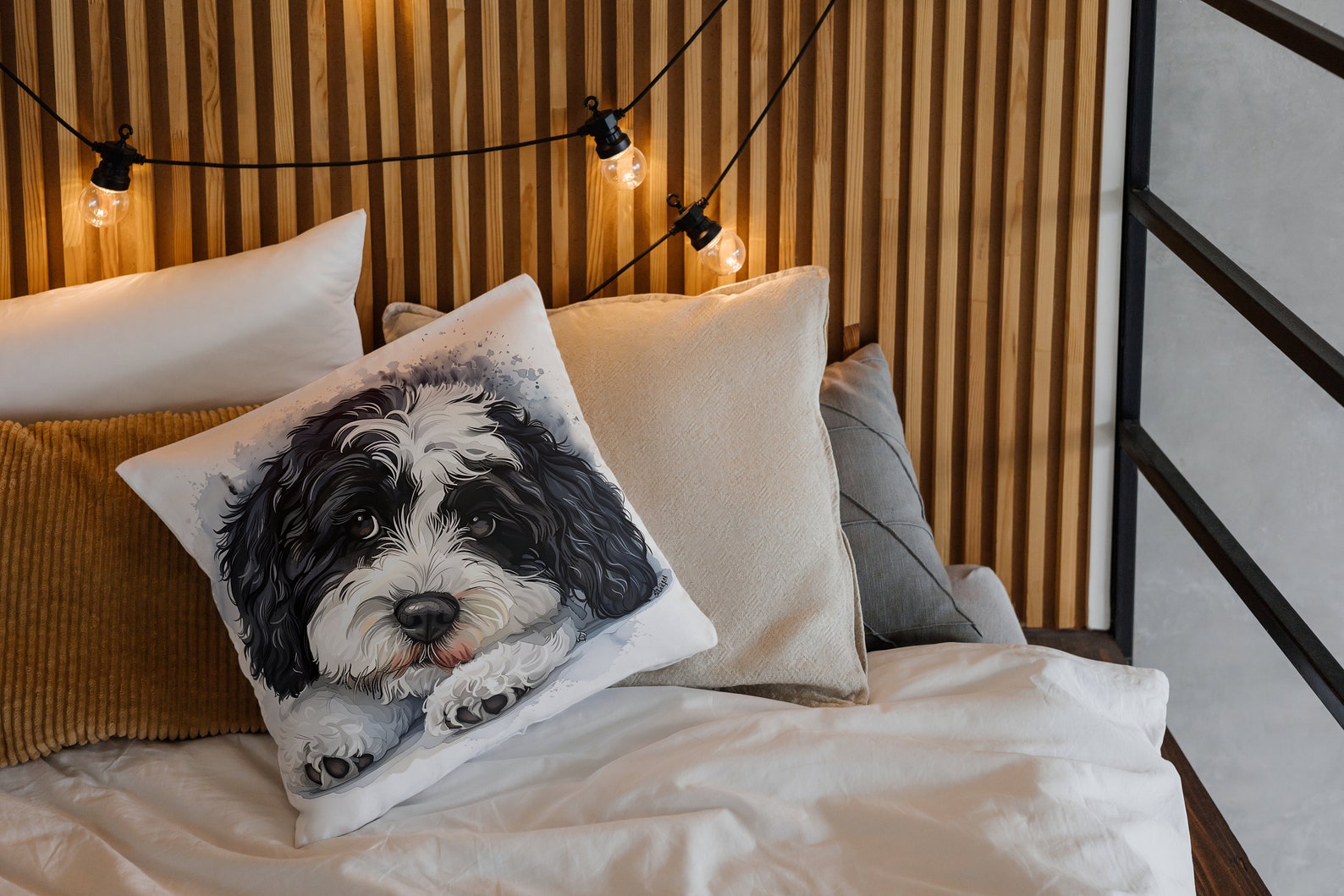 Sleepy Cavachon Clip Art. Watercolour. High Resolution Images ...