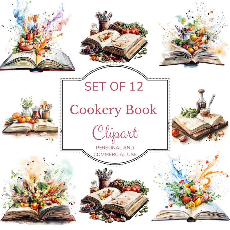 Cookery Book Clip Art. Book Club. Food. Transparent Images. Commercial ...