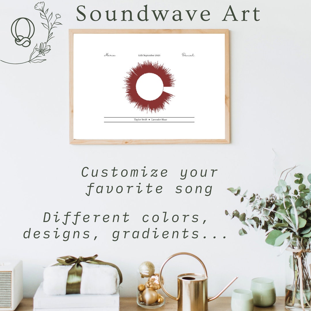 Circular Custom Soundwave Art Favorite Song Special Moment Perfect Gift ...