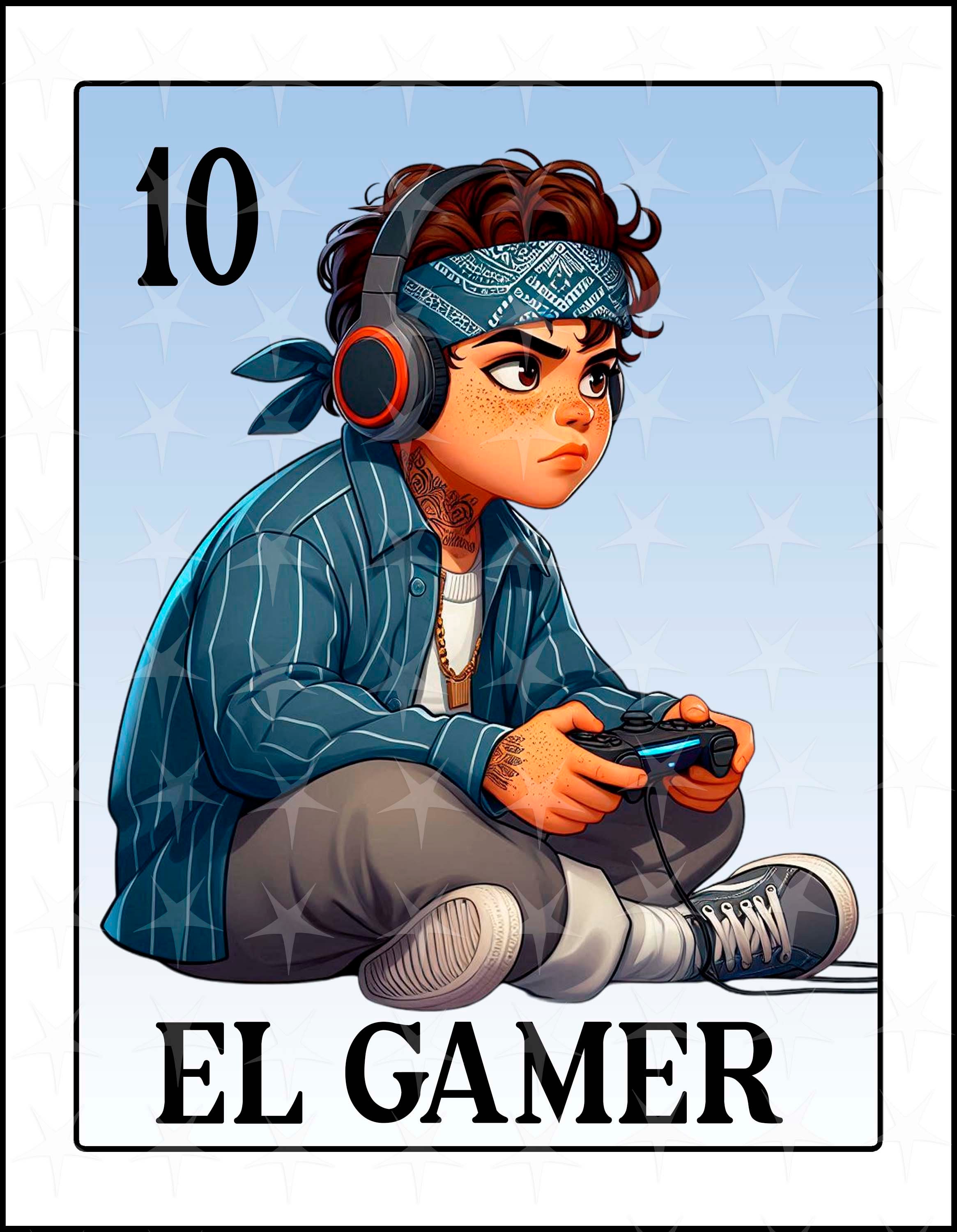 Loteria Card En Espanol, Sublimation Design, El Gamer Design PNG ...