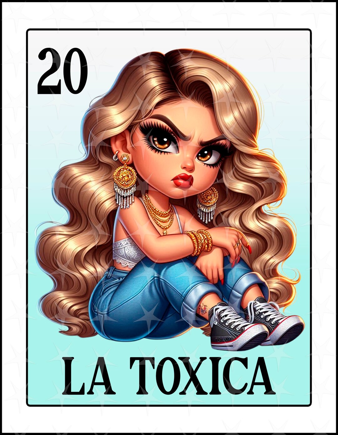 La Toxica Loteria Card Sublimation Design (digital Download) - Etsy