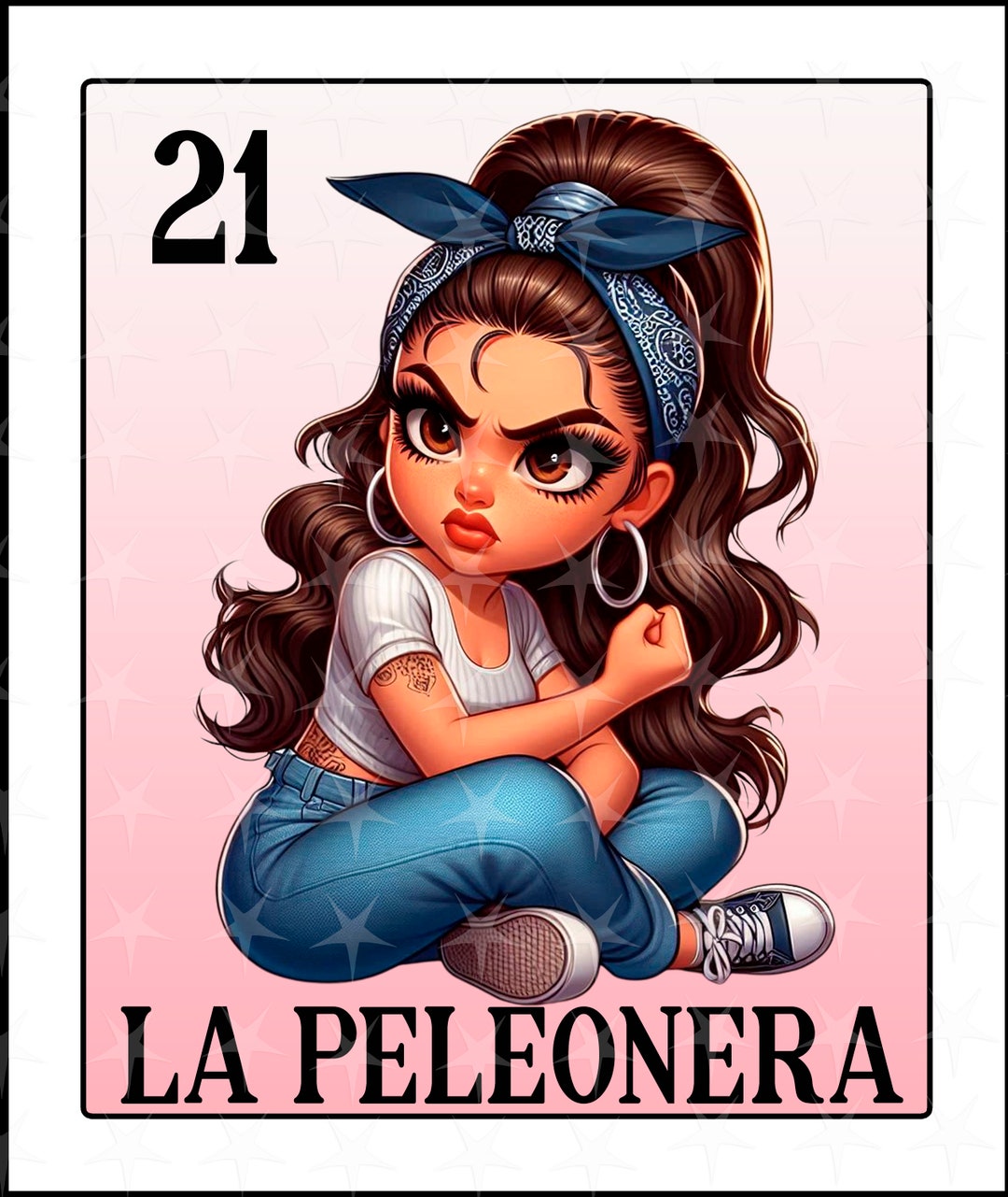 La Peleonera Loteria Card Sublimation Design (PNG Digital Download) - Etsy