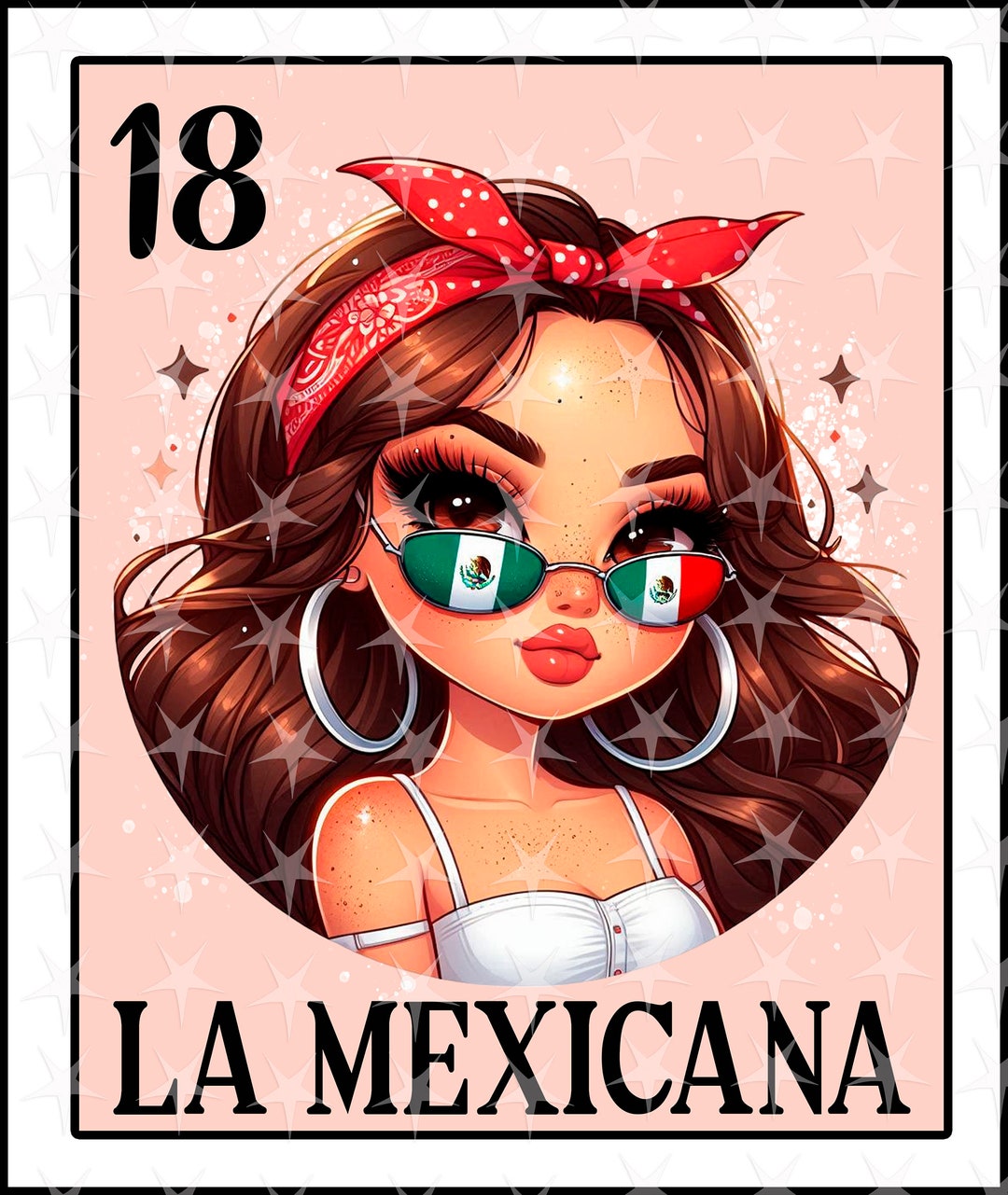 La Mexicana Loteria Card: Spanish Sublimation Design (digital Download ...