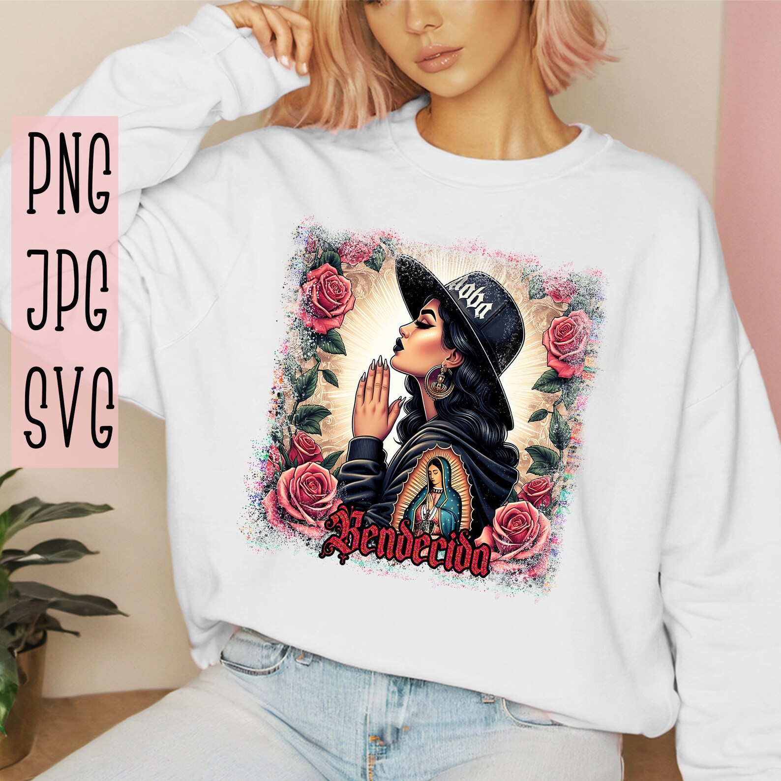 Pray Sublimation Design, Virgen De Guadalupe Digital Design, Digital ...