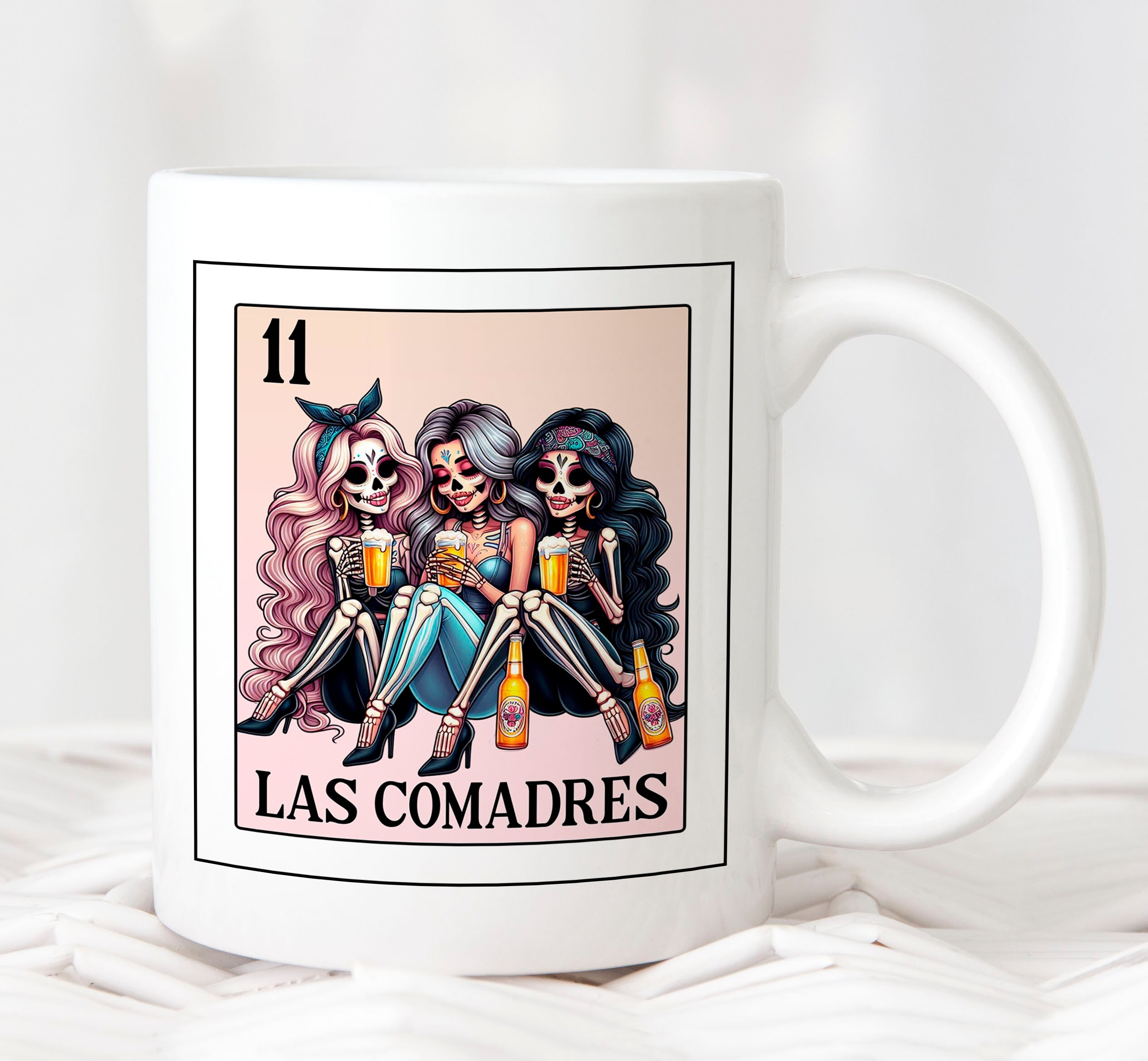Las Comadres Loteria Card, Skeleton Sublimation Design (digital ...
