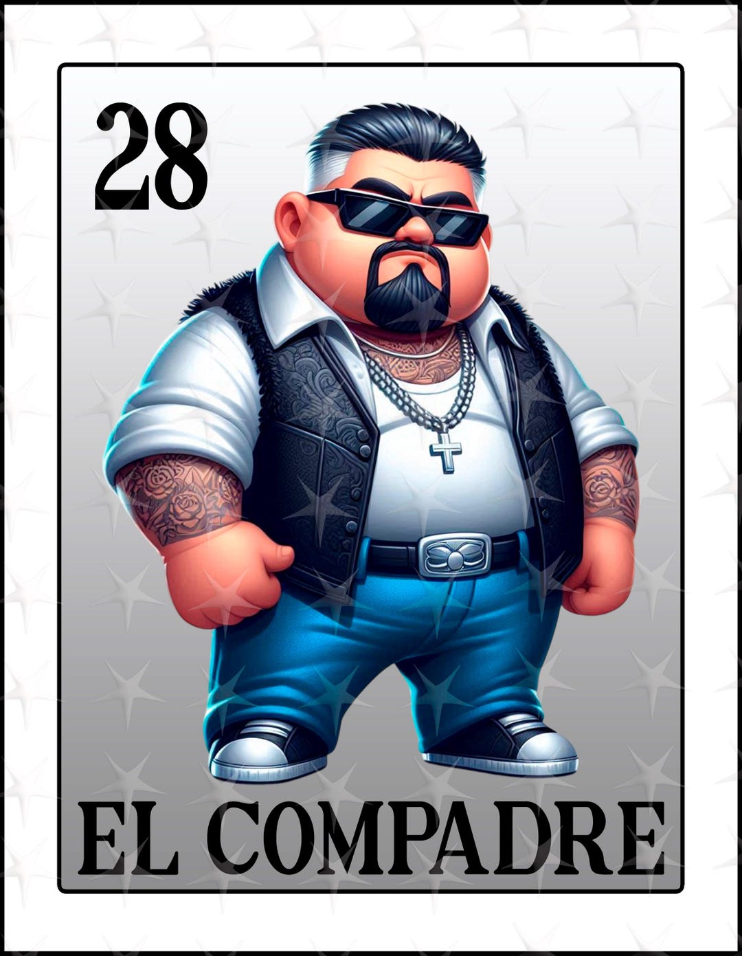 Loteria Card En Espanol, Sublimation Design, El Compadre Loteria Card ...