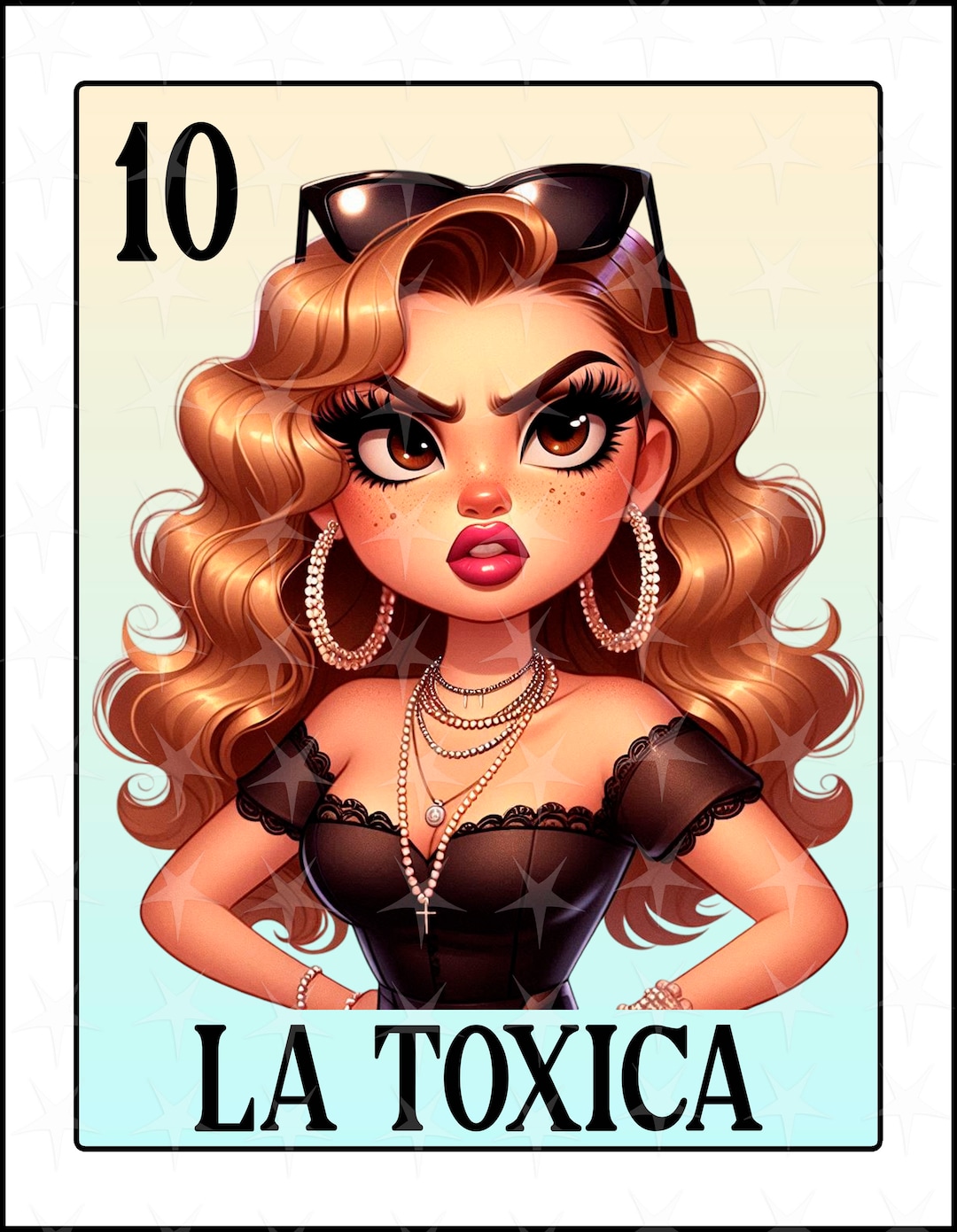 Loteria Card En Espanol, Sublimation Design, Cute La Toxica Design ...