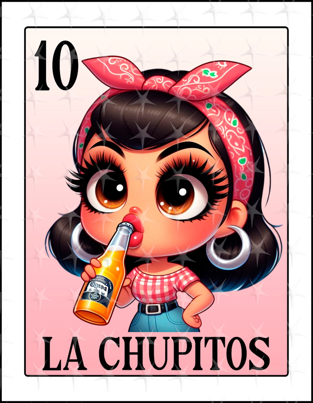 La Chupitos Loteria Card: Spanish Digital Design (PNG File) - Etsy