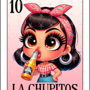 La Chupitos Loteria Card: Spanish Digital Design (PNG File) - Etsy