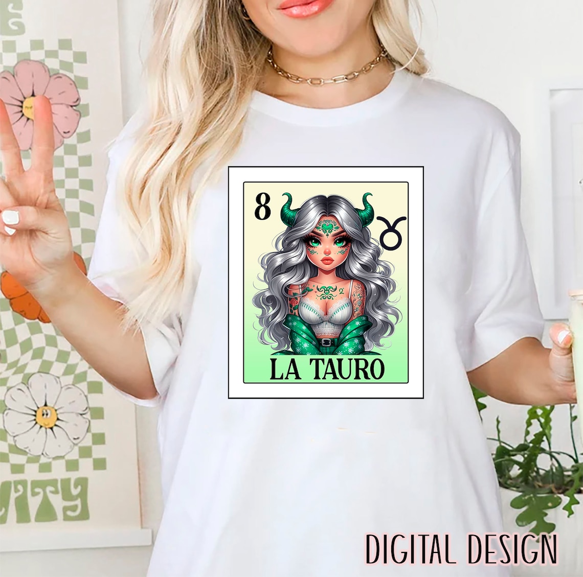 La Tauro Loteria Card: Chicana Zodiac Taurus PNG (digital Download) - Etsy