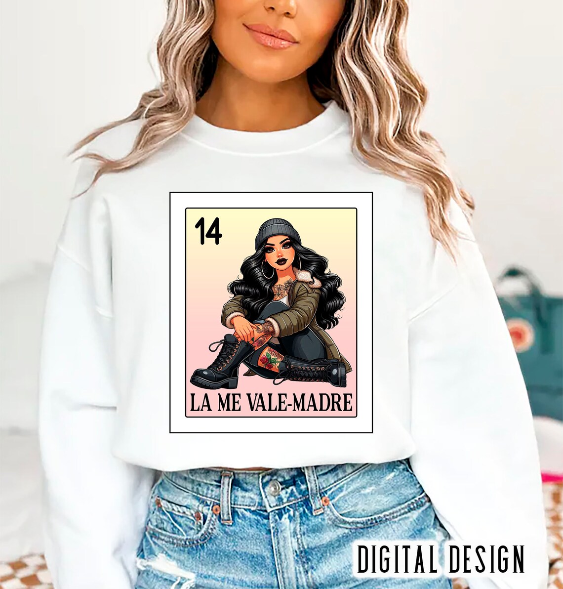 La Me Vale Madre Loteria Card - Spanish Sublimation Design (PNG Digital ...