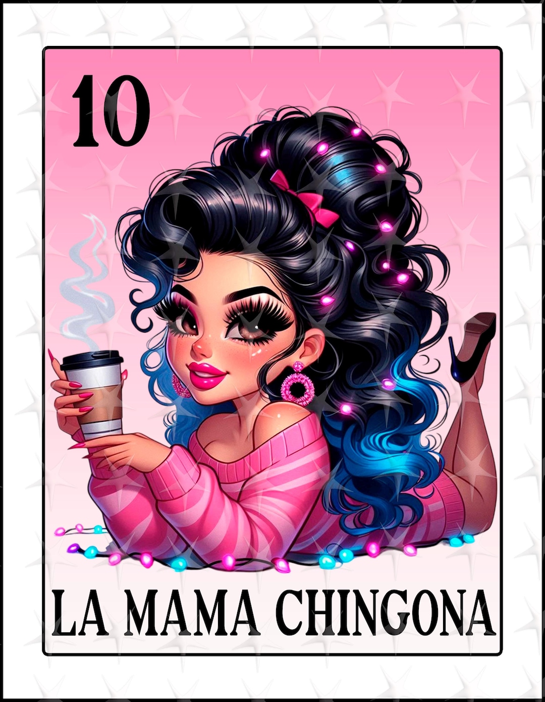 Loteria Card En Espanol, La Mama Chingona Digital Design, Spanish ...