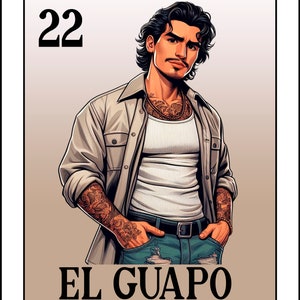 El Guapo Loteria Card Sublimation Design (digital Download) - Etsy