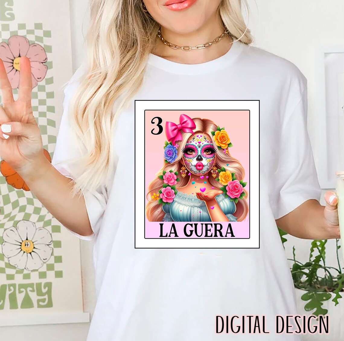 La Guera Loteria Card Sublimation Design: Spanish Skeleton (digital ...