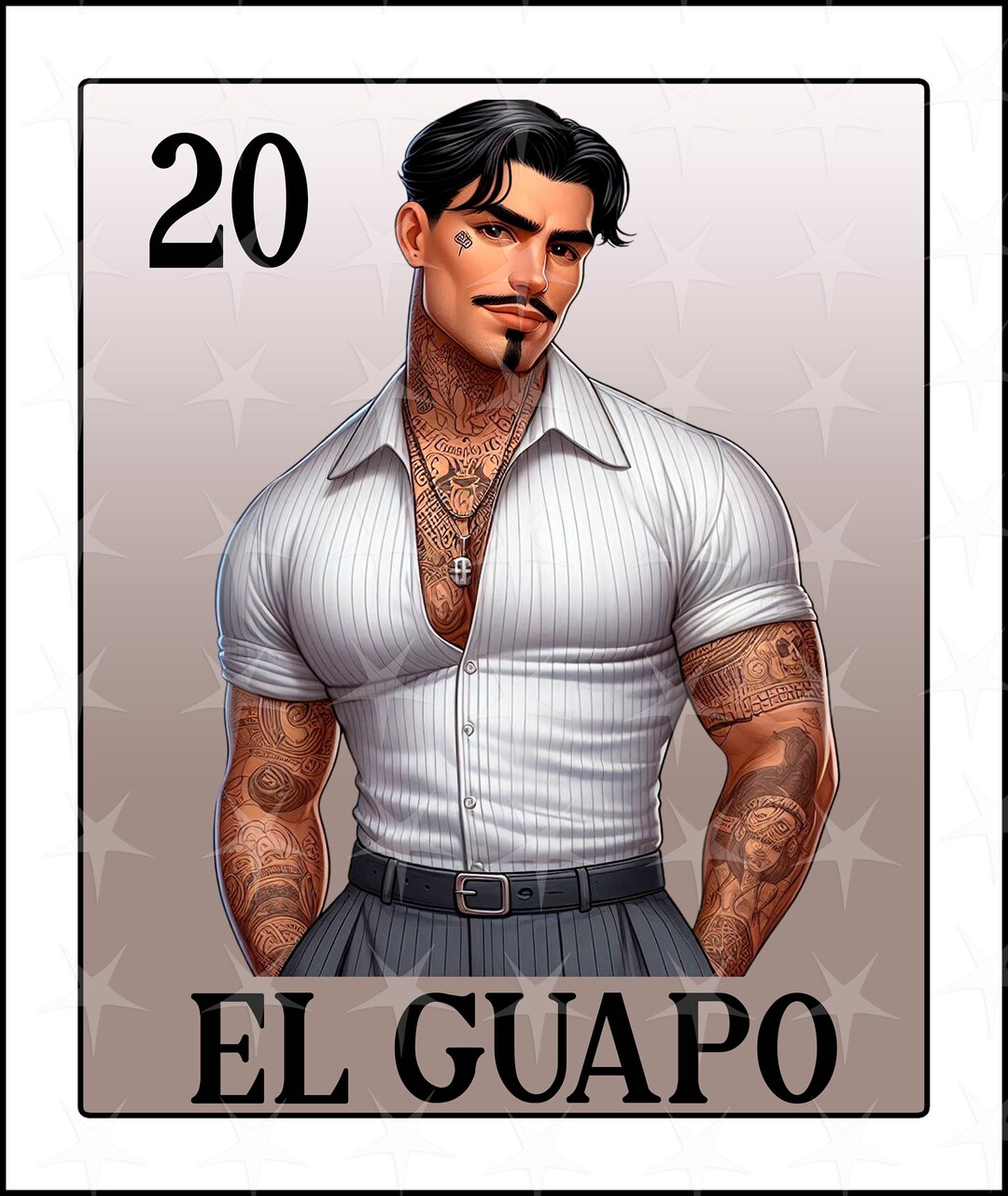 Loteria Card En Espanol, Sublimation Design, El Guapo Digital Design ...