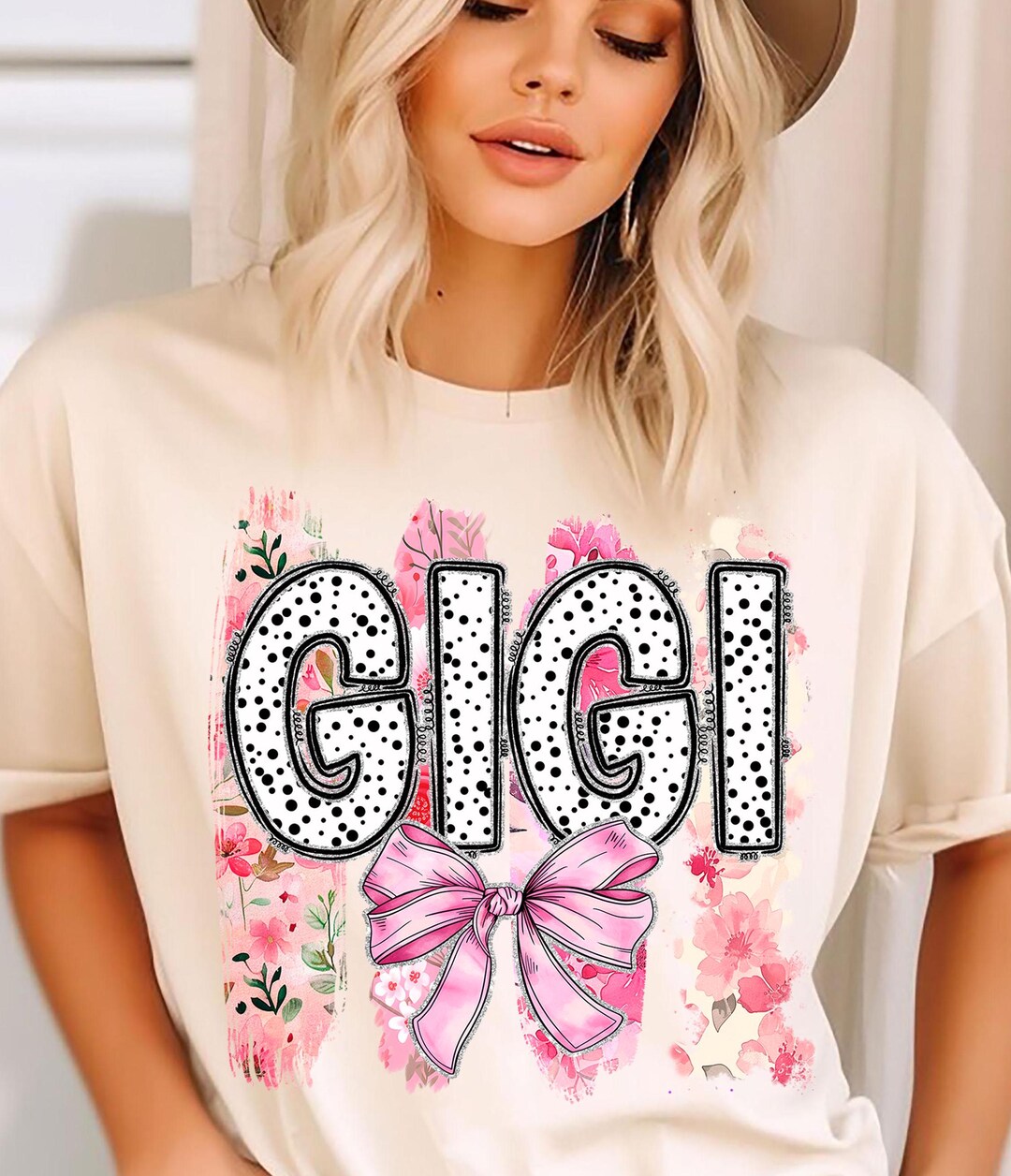 Gigi Floral Sublimation Design, Gigi Sublimation Design, Gigi Coquette ...