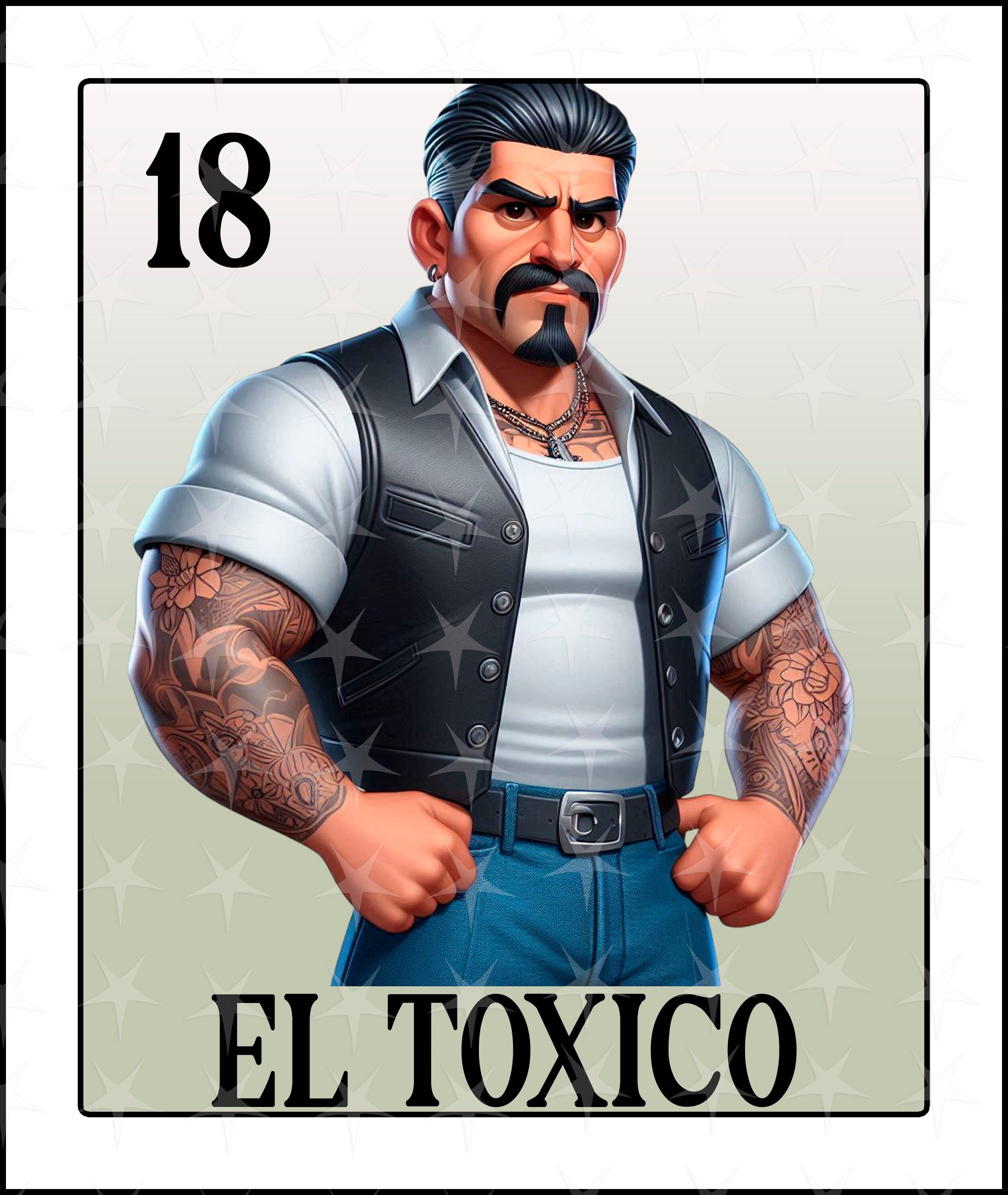 Loteria Card En Espanol, Sublimation Design, El Toxico Digital Card ...