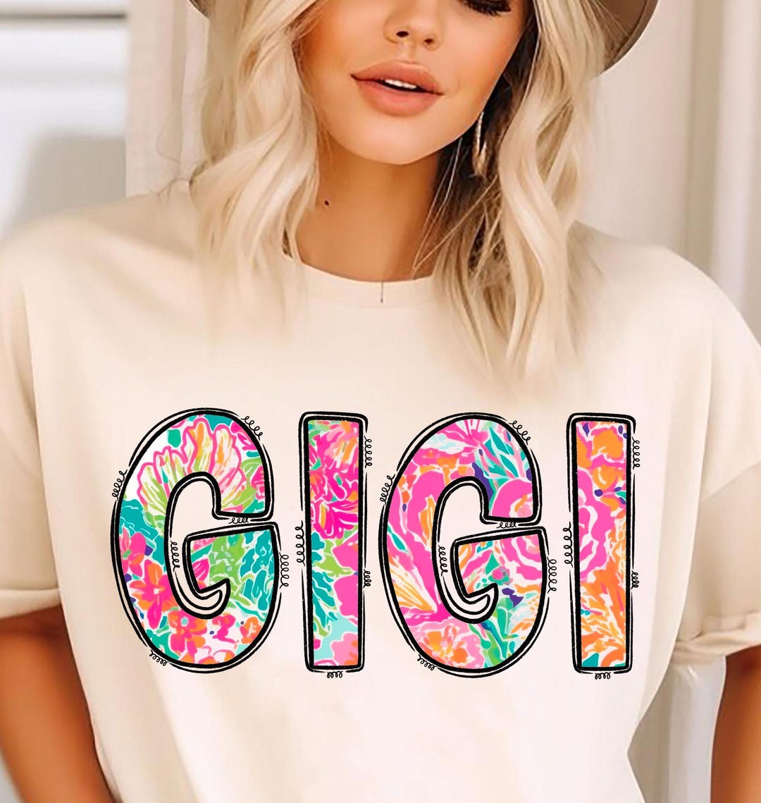 Gigi Floral Sublimation Design: PNG Shirt Design (digital Download) - Etsy