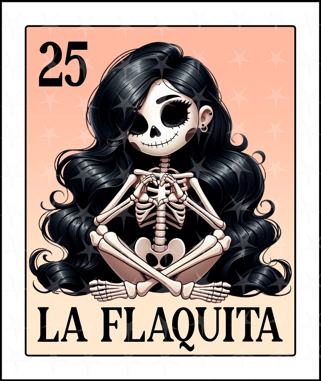 Loteria Card En Espanol, Sublimation Design, La Flaquita Chibi Girl Png, Instant Download ...