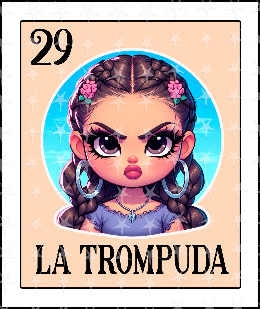 La Trompuda Loteria Card: Spanish Sublimation Design (digital Download ...