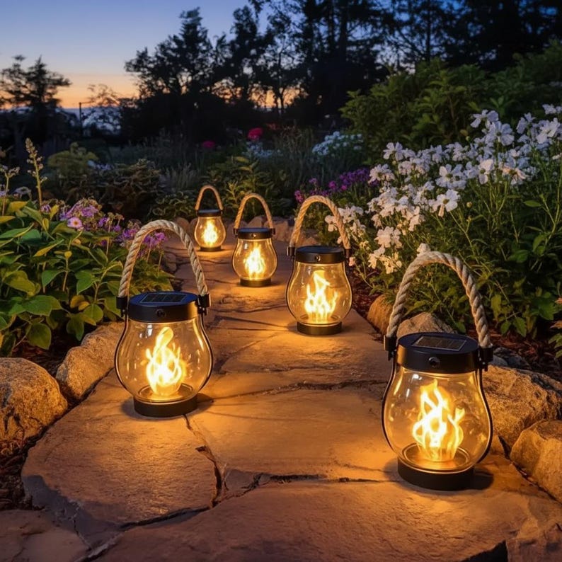Waterproof Solar Light Hanging Lanterns, Decorative Outdoor Hanging ...