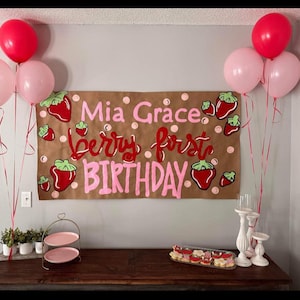 Painted Banners, Kraft Paper Banner, Custom Hand Painted, Party Banner ...