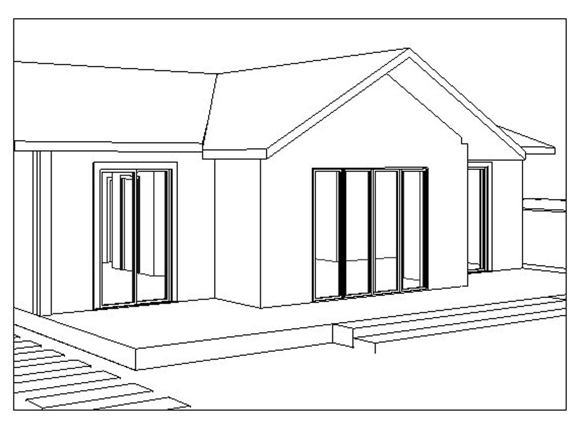 Floor Plan.192 M2 Single Storey House Plan With Large Terrace - Etsy UK