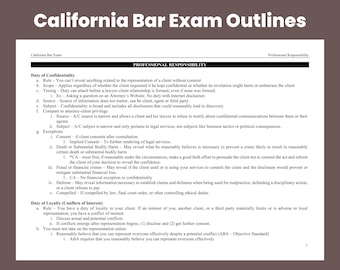 California Bar Exam Outline - Remedies - CA Bar Exam Prep Notes - Etsy