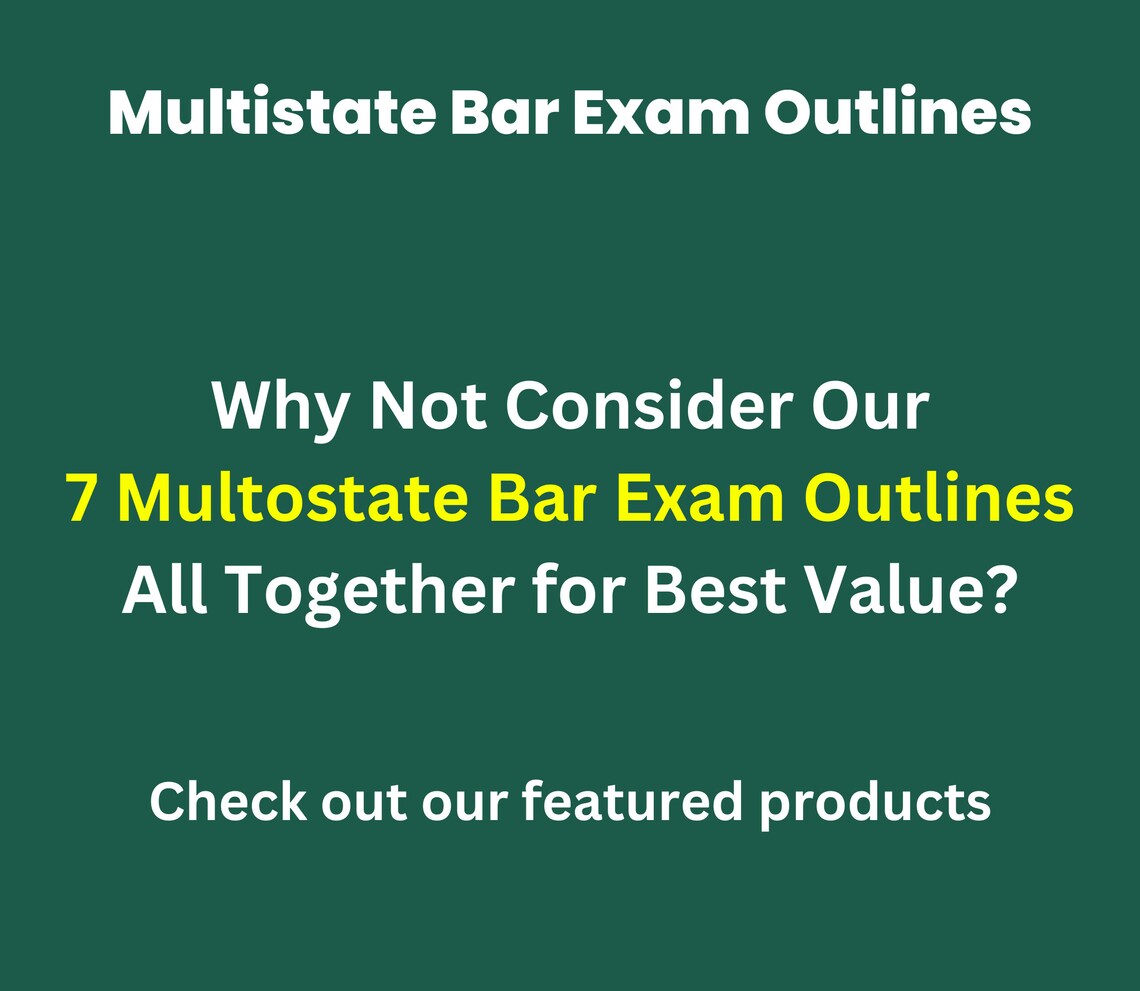 MBE Multistate Bar Exam Evidence Outline MBE Preparation Law Notes UBE ...
