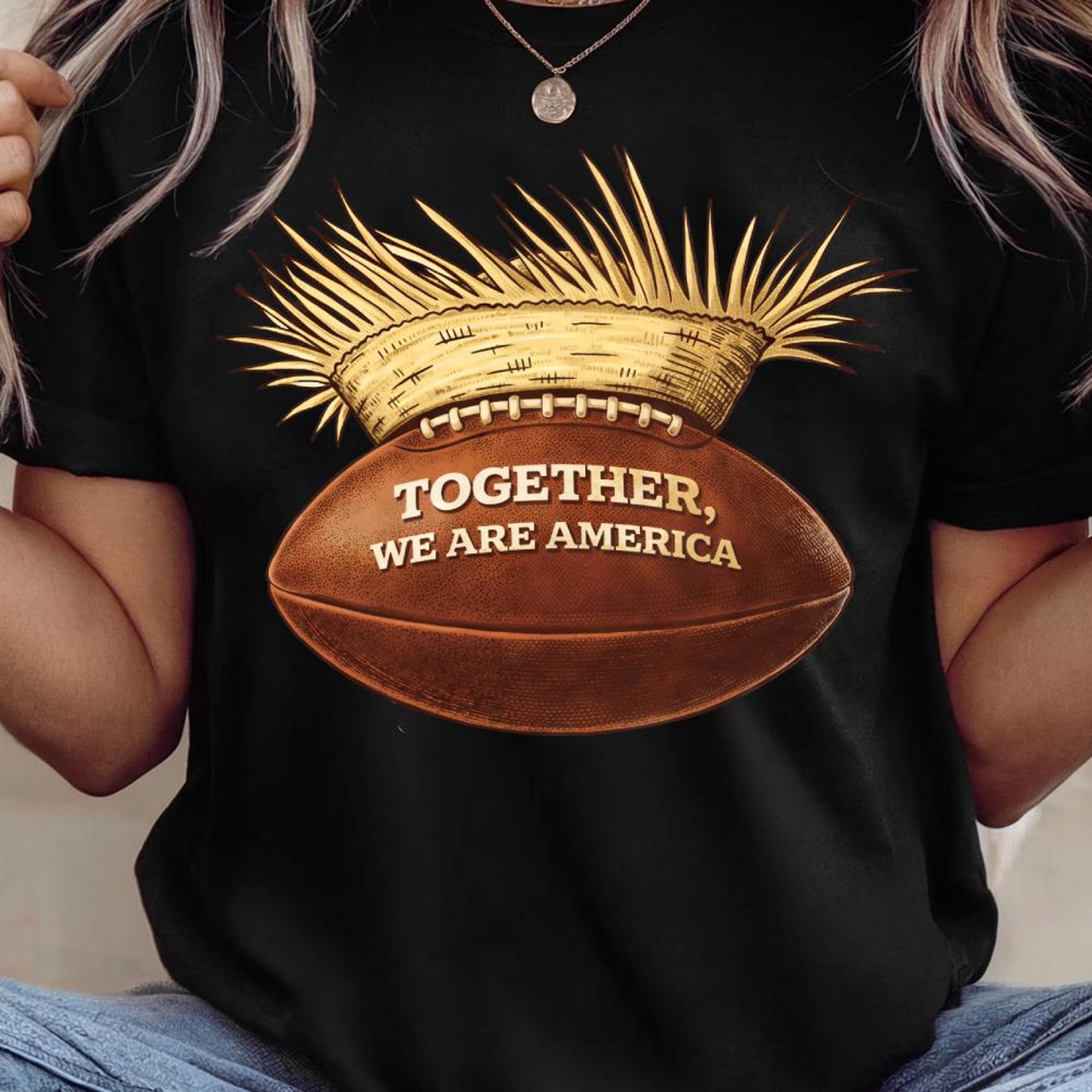 Together, We Are America Png / Vintage Football Illustration / Love ...