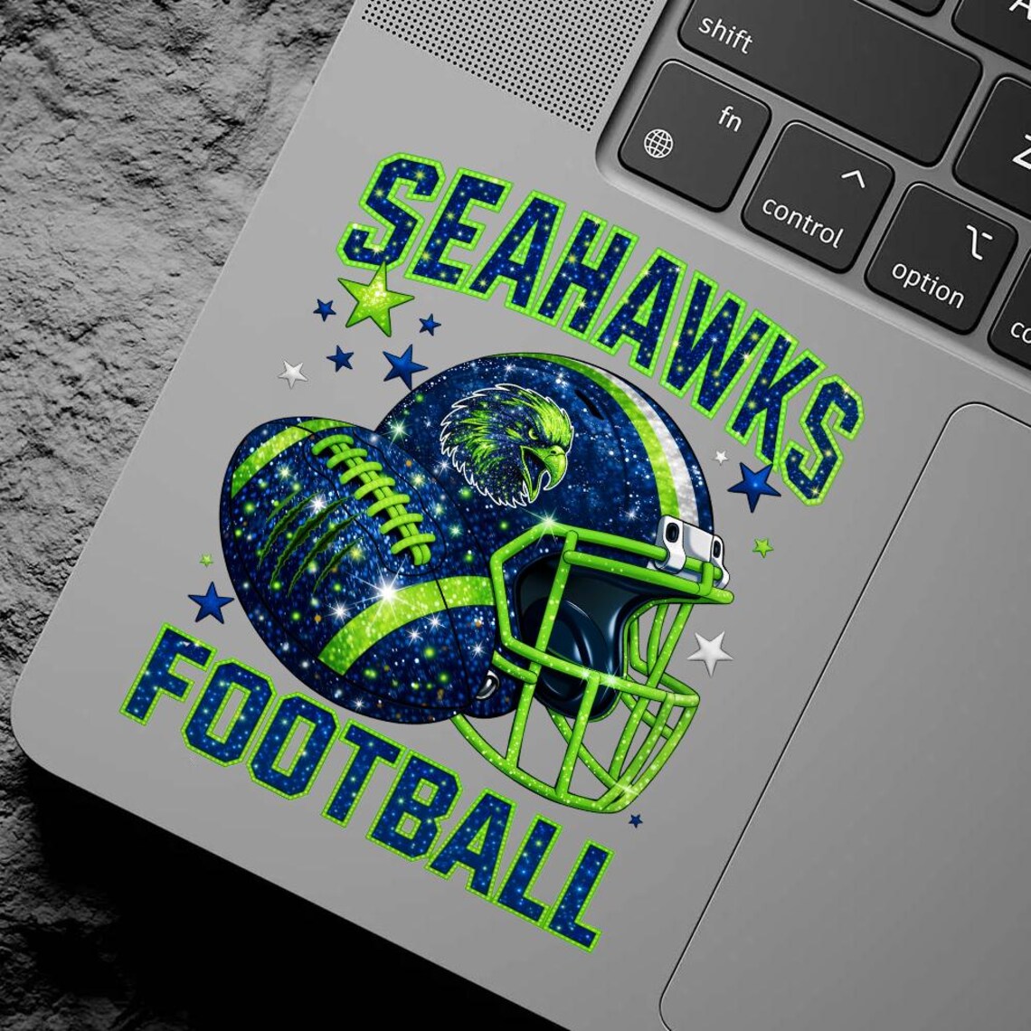 Seahawks Football Sublimation PNG | Glitter Sports Design | Game Day ...