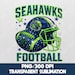 Seahawks Football Sublimation PNG | Glitter Sports Design | Game Day ...