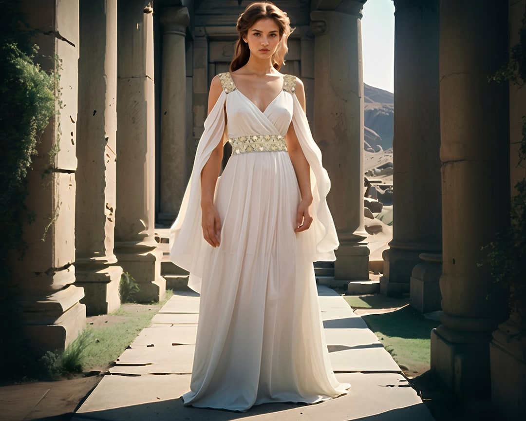 Renaissance Goddess Toga, Ancient Greek Women Costume, Medieval ...