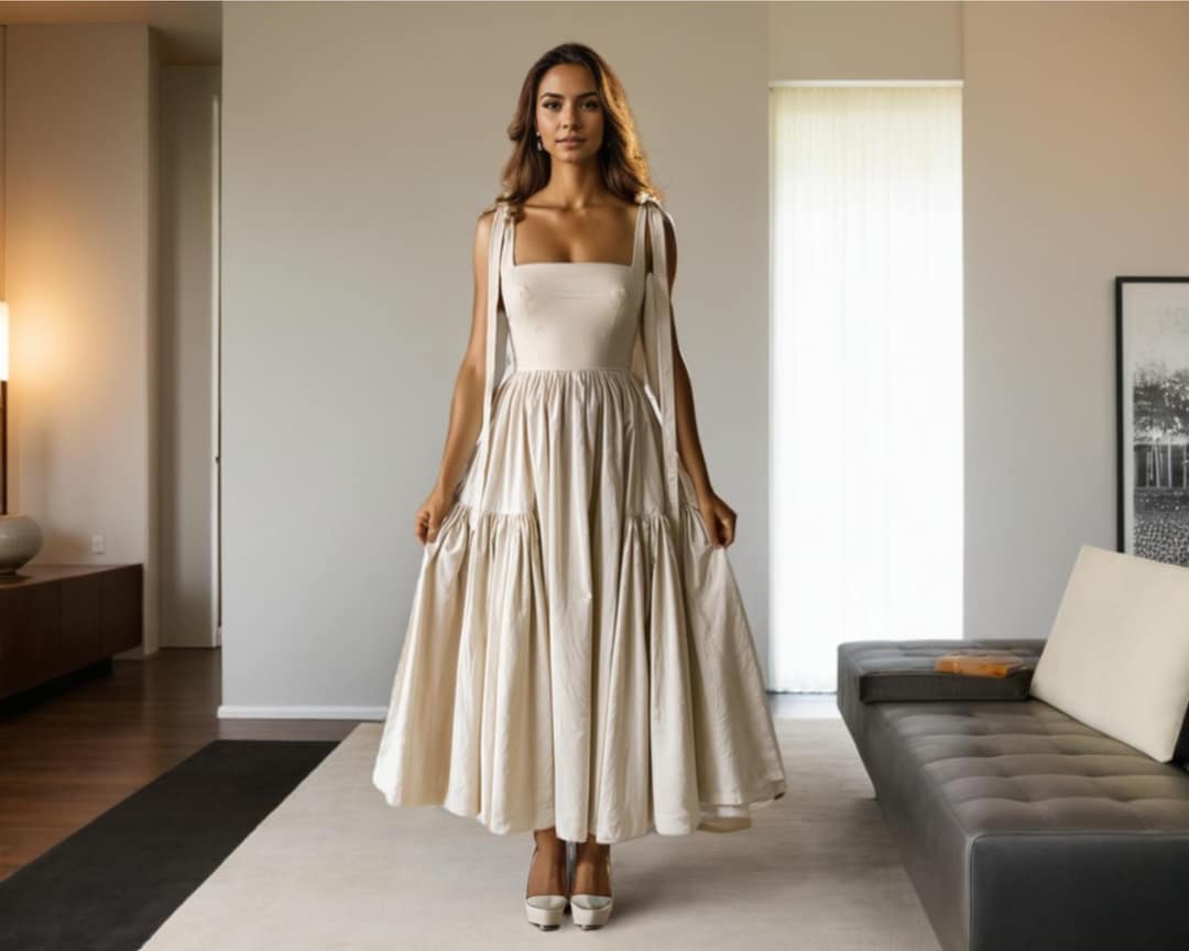 Toga-inspired Maxi Dress With Tie Straps, Goddess-style Toga Dress for ...