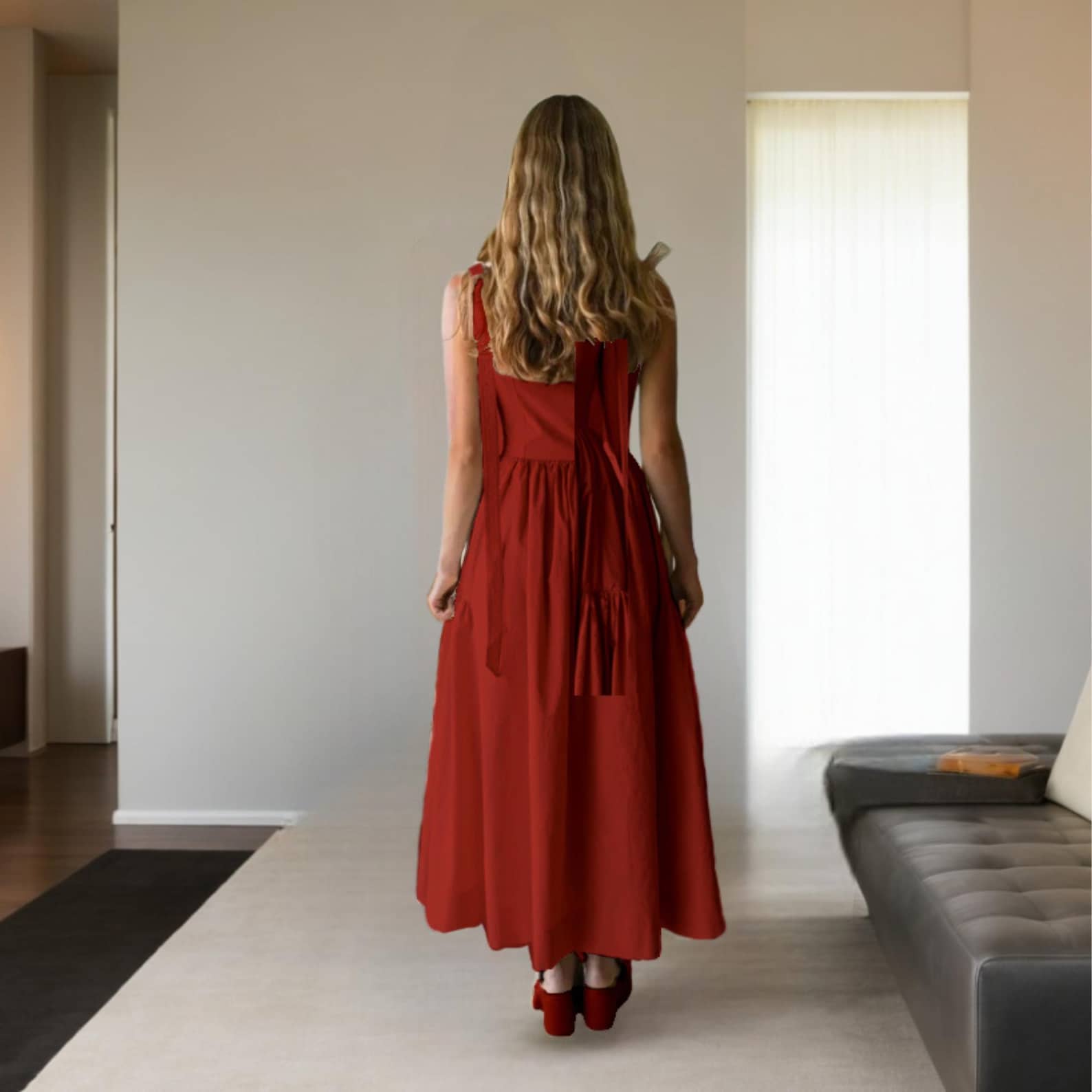 Toga-inspired Maxi Dress With Tie Straps, Goddess-style Toga Dress for ...