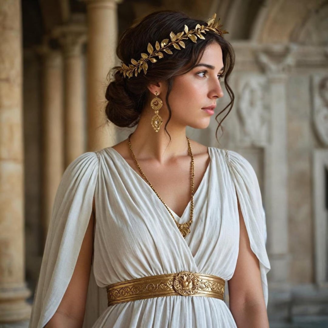 Renaissance Goddess Toga, Ancient Greek Women Costume, Medieval ...
