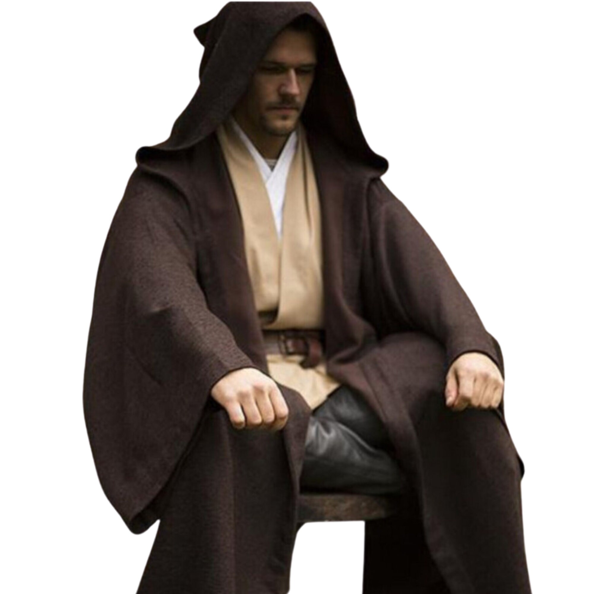 Jedi Hooded Robe, Jedi Outerwear Cape, Medieval Hooded Gown Cosplay ...