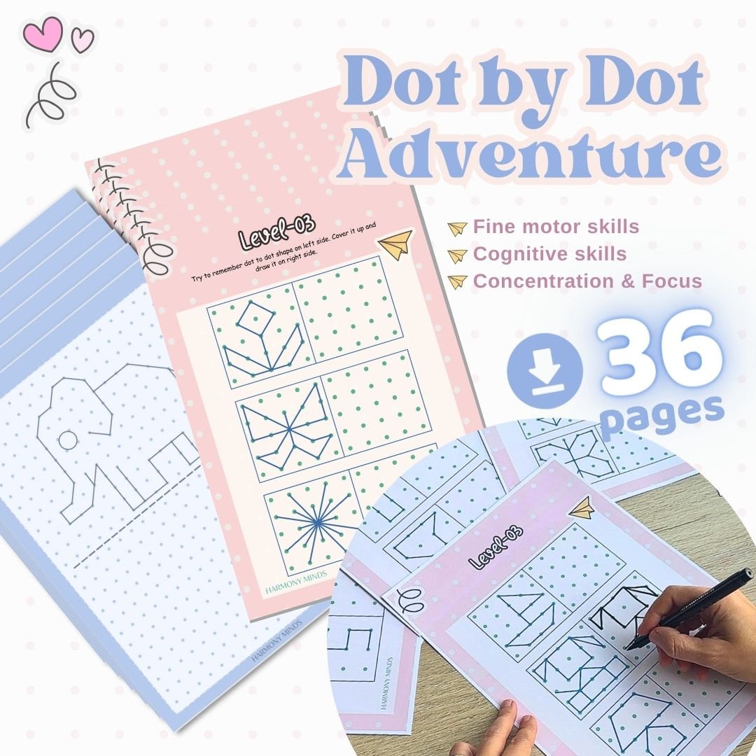Copy the Pattern | Symmetry Activity Dot by Dot | Reproduce the Pattern ...