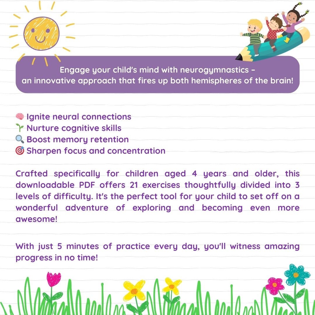 Neurogymnastics for Kids Bilateral Brain Development Brain Boosting ...