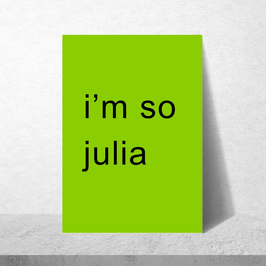 Charli XCX Poster | Charli XCX Print | Lyric Print | I’m so Julia Print ...