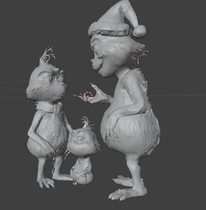 Grinch Family STL File | 3D Printable Christmas Figurines | Funny ...